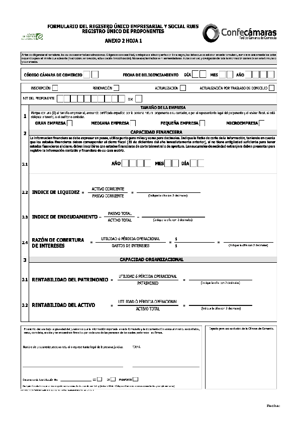 (PDF) FORMULARIO RUP EN COLOMBIA
