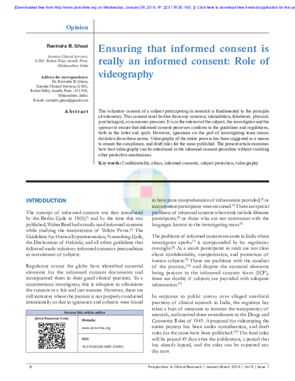 (PDF) AV recording of Consent