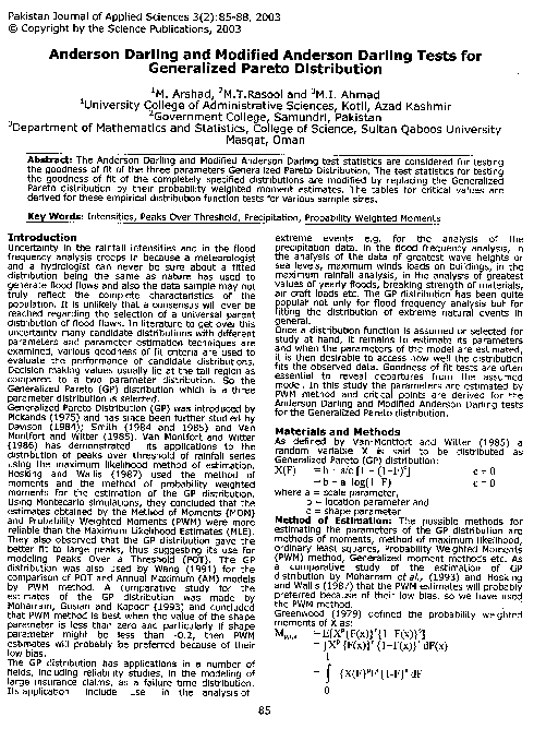 (PDF) Anderson Darling and Modified Anderson Darling Tests for ...