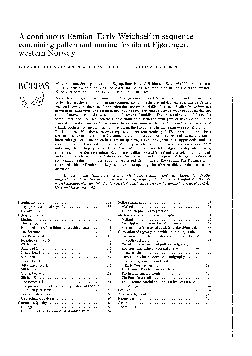 (PDF) A continuous Eemian-Early Weichselian sequence containing pollen ...