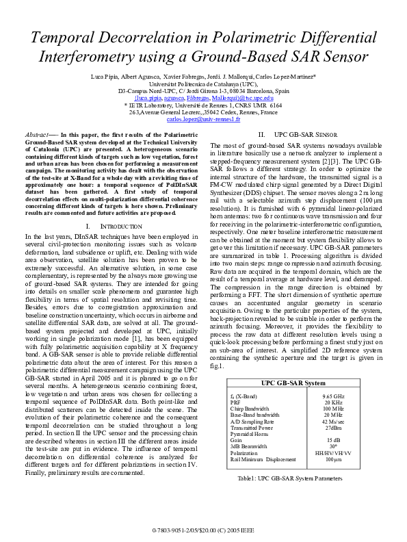 (PDF) Temporal decorrelation in polarimetric differential ...