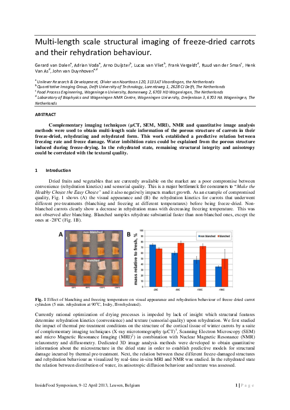 (PDF) Multi-length scale structural imaging of freeze-dried carrots and ...