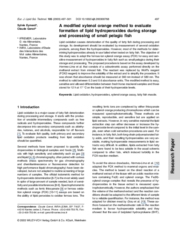 (PDF) A modified xylenol orange method to evaluate formation of lipid ...