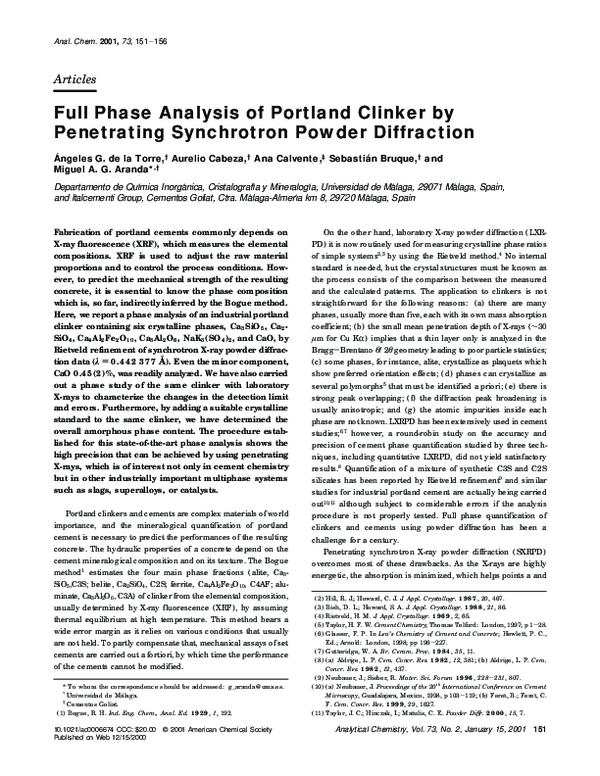 (PDF) Full Phase Analysis of Portland Clinker by Penetrating ...
