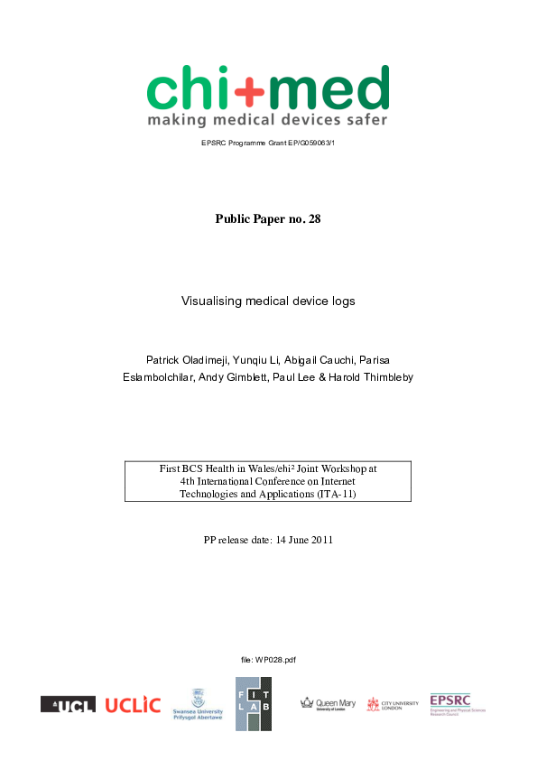 (PDF) Visualising medical device logs