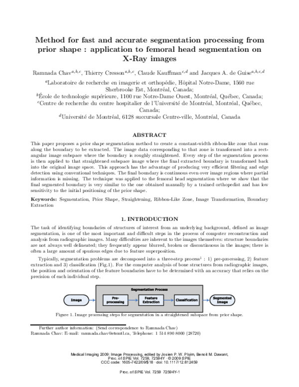 Pdf Method For Fast And Accurate Segmentation Processing From Prior