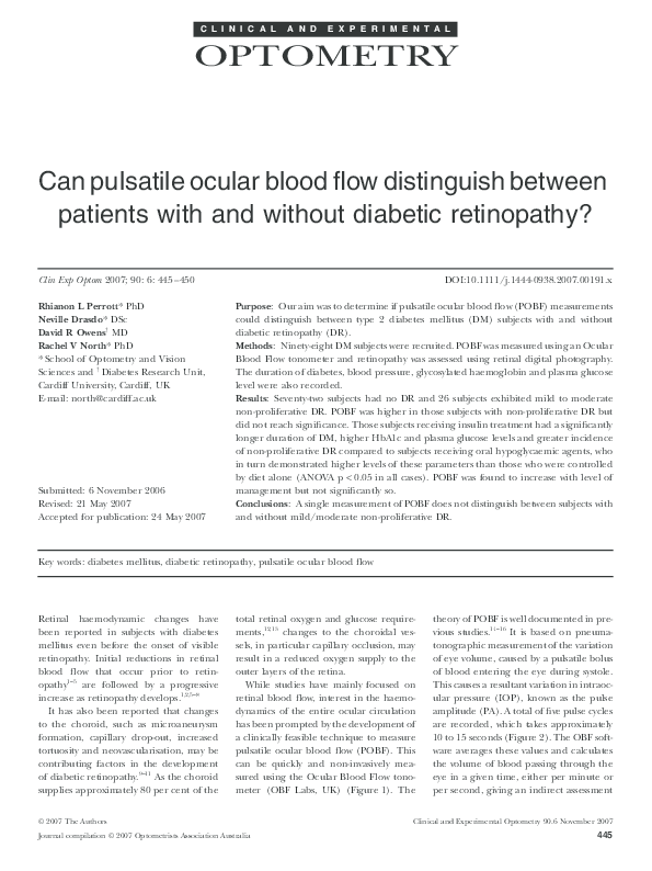 (PDF) Can pulsatile ocular blood flow distinguish between patients with ...
