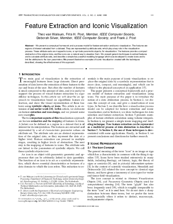 (PDF) Feature extraction and iconic visualization