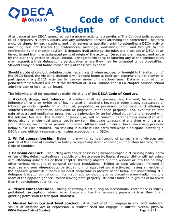 (DOC) DECA Code of Conduct | Clara Yang - Academia.edu