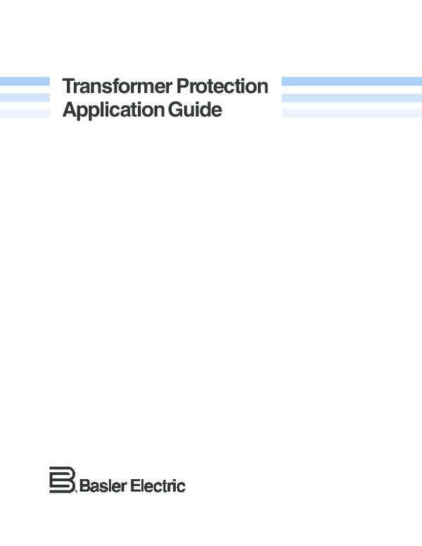 Pdf Transformer Protection Application Guide