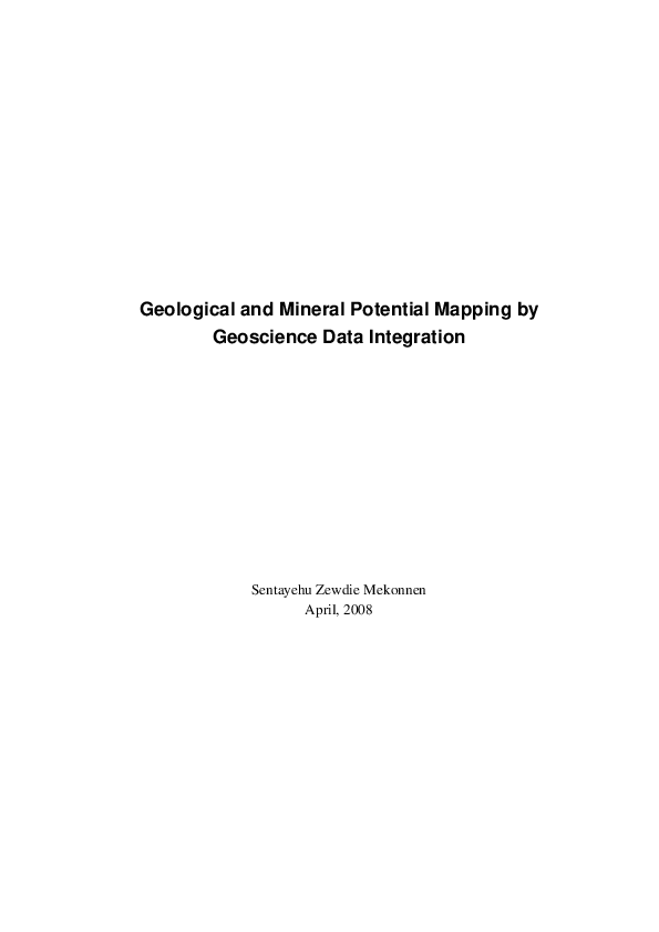 (PDF) Geological and Mineral Potential Mapping by Geoscience Data ...