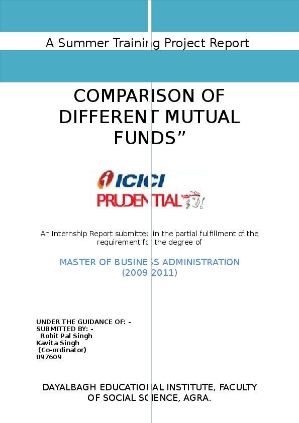 (DOC) 36097230-Mutual-Funds-Complete-Project-Report