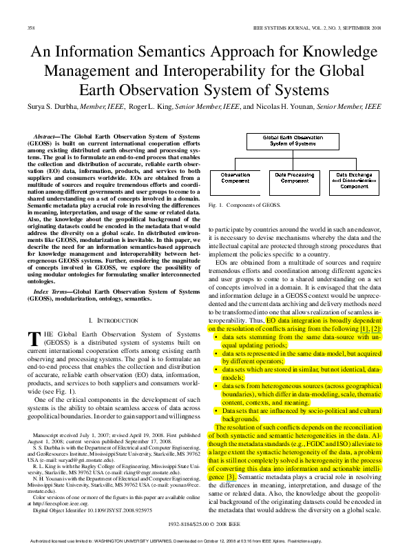 (PDF) An Information Semantics Approach for Knowledge Management and Interoperability for the ...