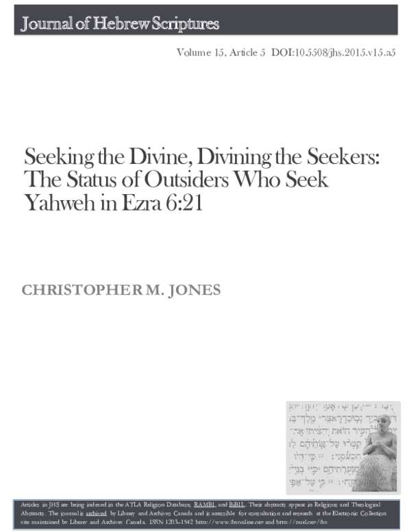 (PDF) Seeking the Divine, Divining the Seekers: The Status of Outsiders ...