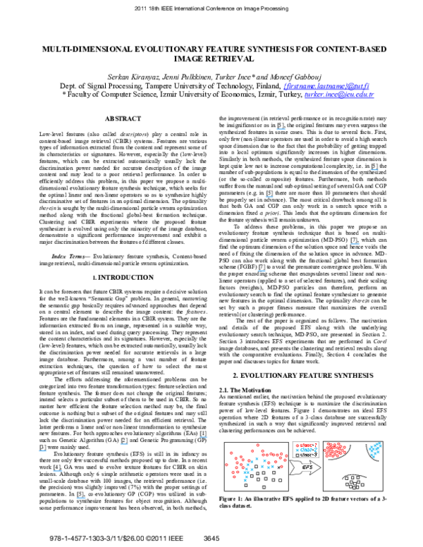 (PDF) Multi-dimensional evolutionary feature synthesis for content-based image retrieval