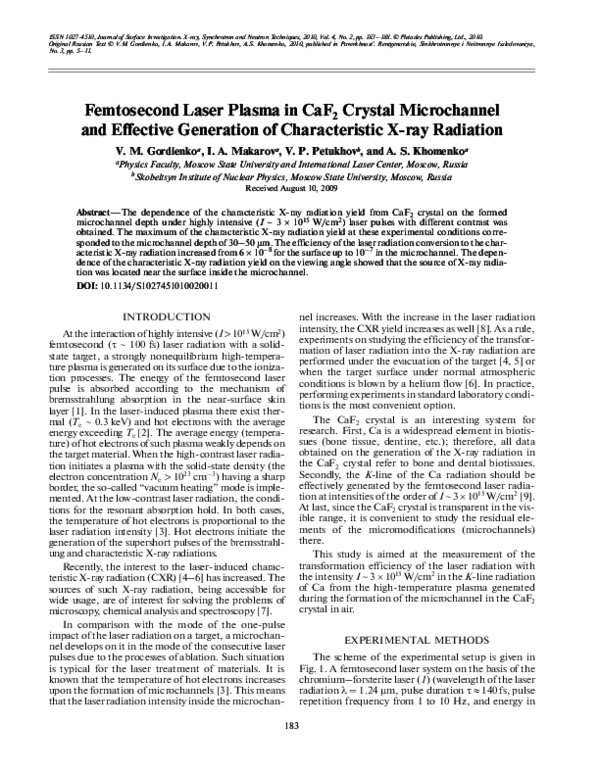 (PDF) Femtosecond laser plasma in CaF2 crystal microchannel and ...