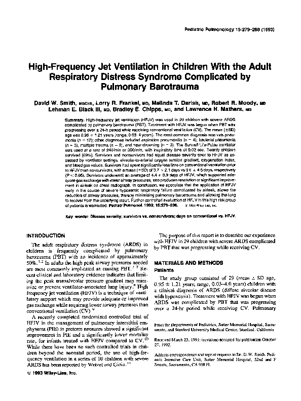 (PDF) High-frequency jet ventilation in children with the adult ...