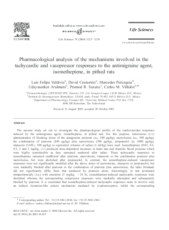 (PDF) Pharmacological analysis of the mechanisms involved in the ...