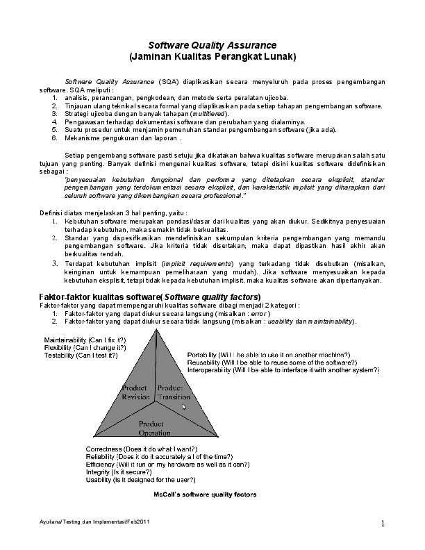 (PDF) Software Quality Assurance (PDF) Software Quality Assurance