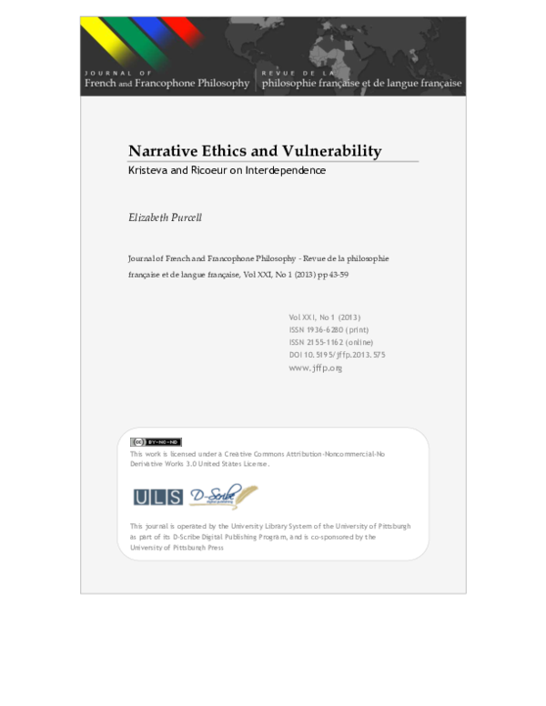 (PDF) Narrative Ethics and Vulnerability