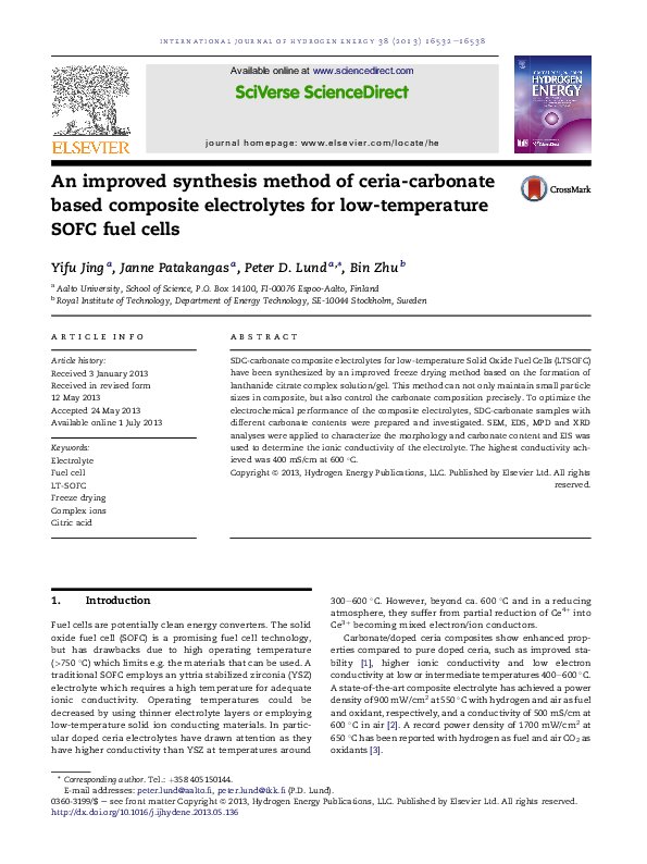 (PDF) An improved synthesis method of ceria-carbonate based composite ...