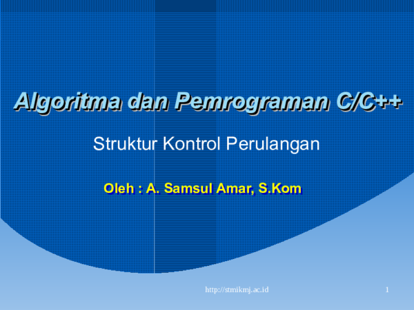 (PDF) Algoritma & Pemrograman C/C