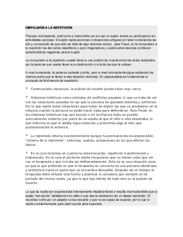 (DOC) COMPULSION A LA REPETICION