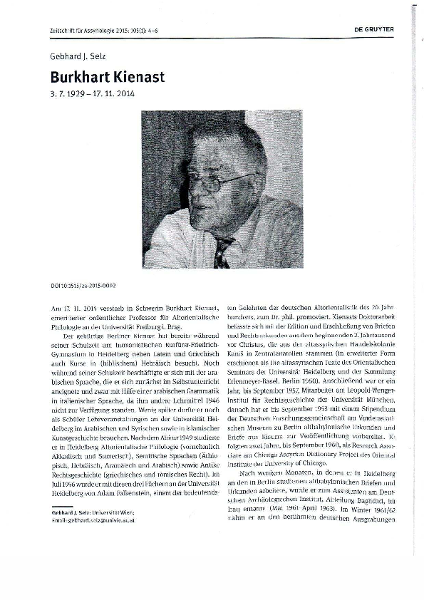 (PDF) 2015_Nachruf_Burkhart_Kienast | Gebhard J . Selz - Academia.edu
