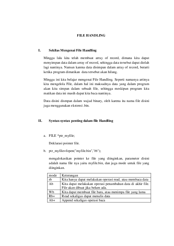 (PDF) Algoritma Pemrograman File Handling