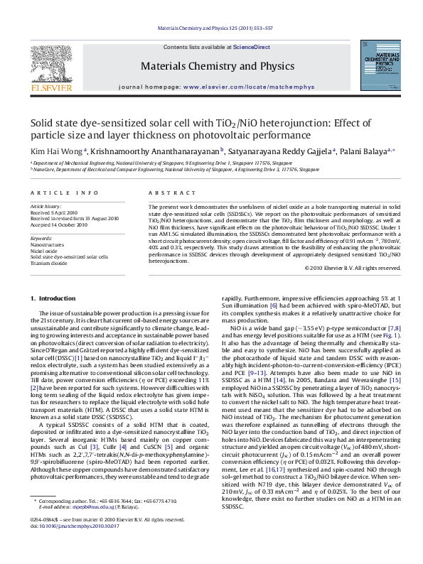 (PDF) Solid state dye-sensitized solar cell with TiO2/NiO ...