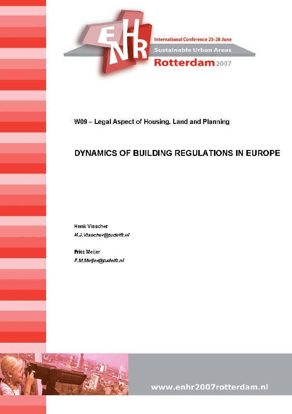 (PDF) Dynamics of building regulations in Europe