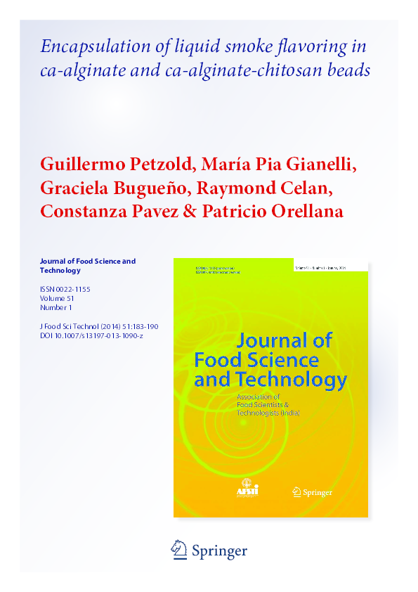 (PDF) Encapsulation of liquid smoke flavoring in ca-alginate and ca ...