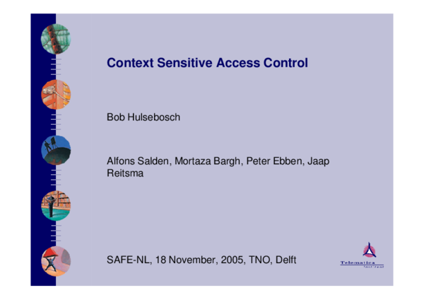 (PDF) Context sensitive access control