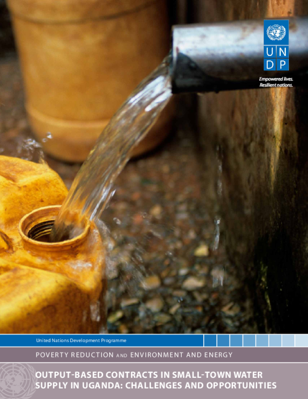 (PDF) Output-based contracts in small-town water supply in Uganda ...