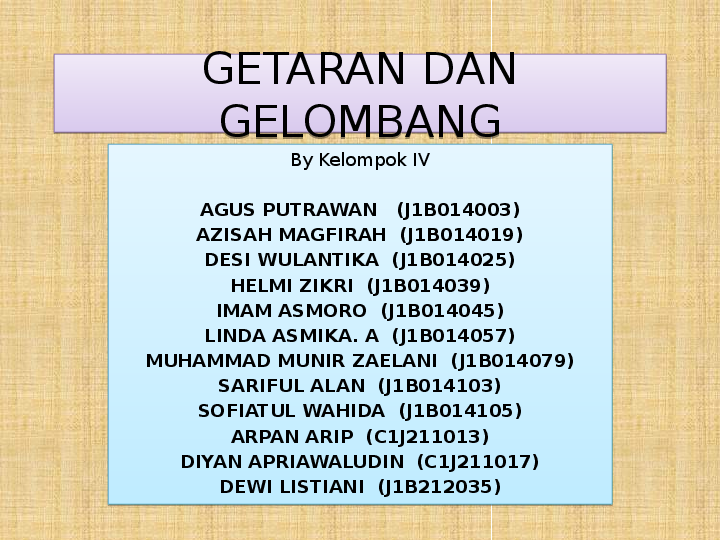(PPT) GETARAN DAN GELOMBANG