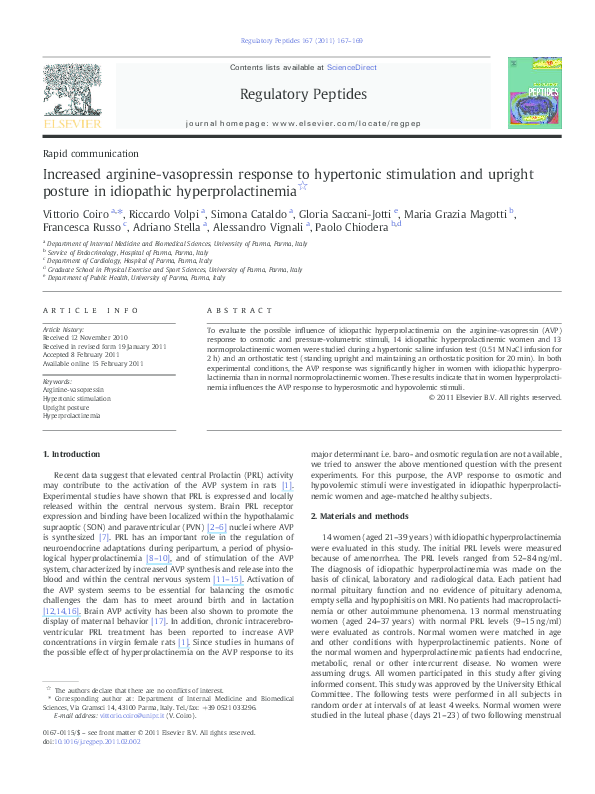(PDF) Increased arginine-vasopressin response to hypertonic stimulation ...