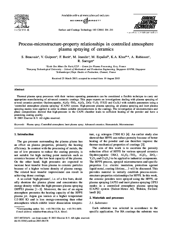 (PDF) Process-microstructure-property relationships in controlled ...