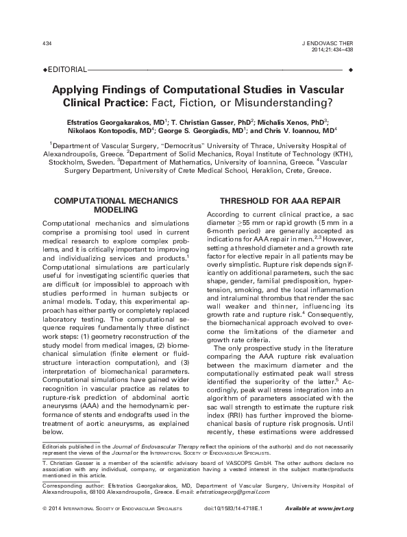 Pdf Computational Fluid Dynamics In Aortic Arch Pathophysiology Jos