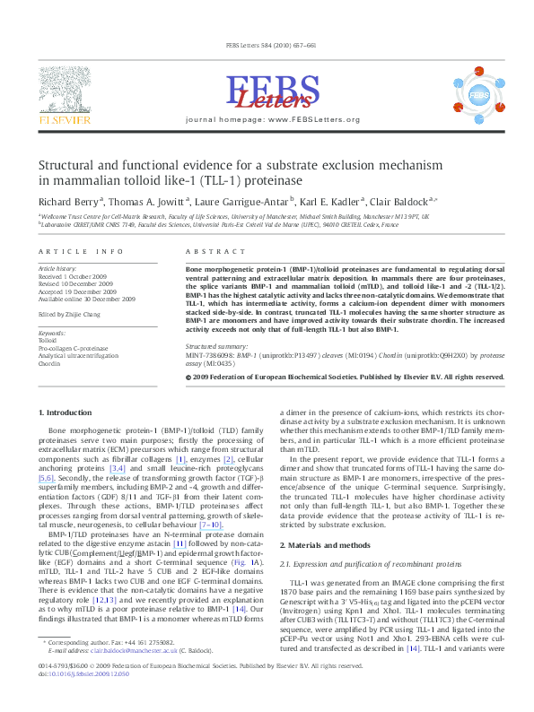 (PDF) Structural and functional evidence for a substrate exclusion ...
