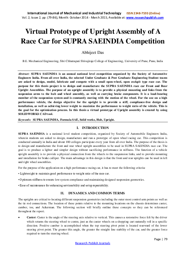 (PDF) Virtual Prototype of Upright Assembly 992