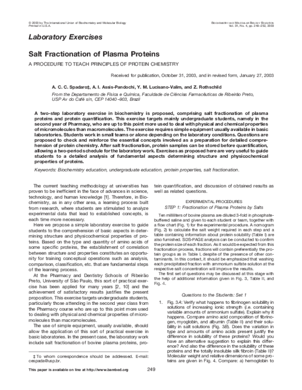 précipitation des protéines par les solvants organiques
