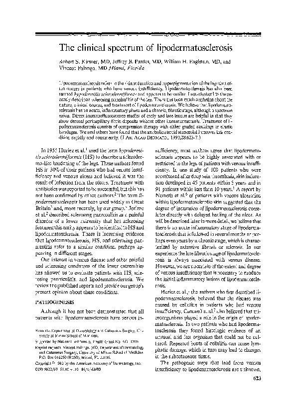 (PDF) The clinical spectrum of lipodermatosclerosis
