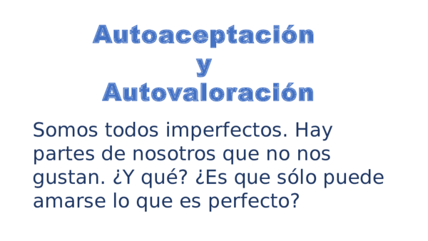 (PPT) Autovaloracion y aceptacion