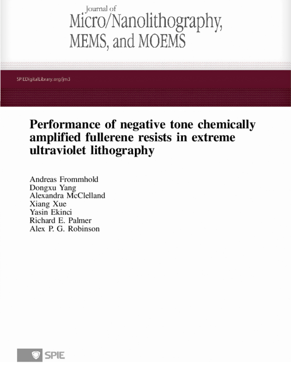 (PDF) Reduction of Line Width and Edge Roughness by Resist Reflow ...