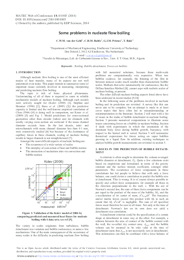 (PDF) Some problems in nucleate flow boiling