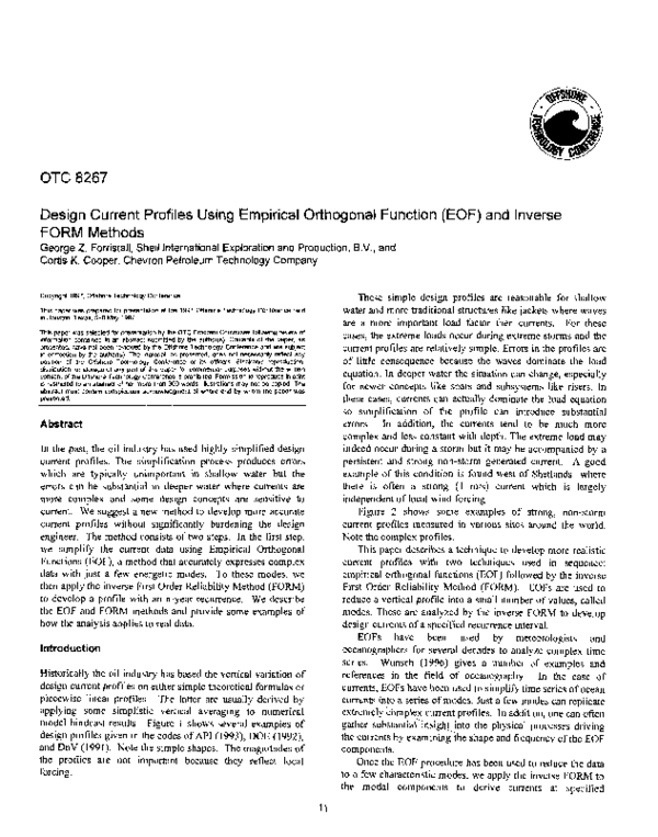 (PDF) Design Current Profiles Using Empirical Orthogonal Function (EOF ...