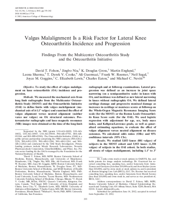 (PDF) Valgus malalignment is a risk factor for lateral knee ...