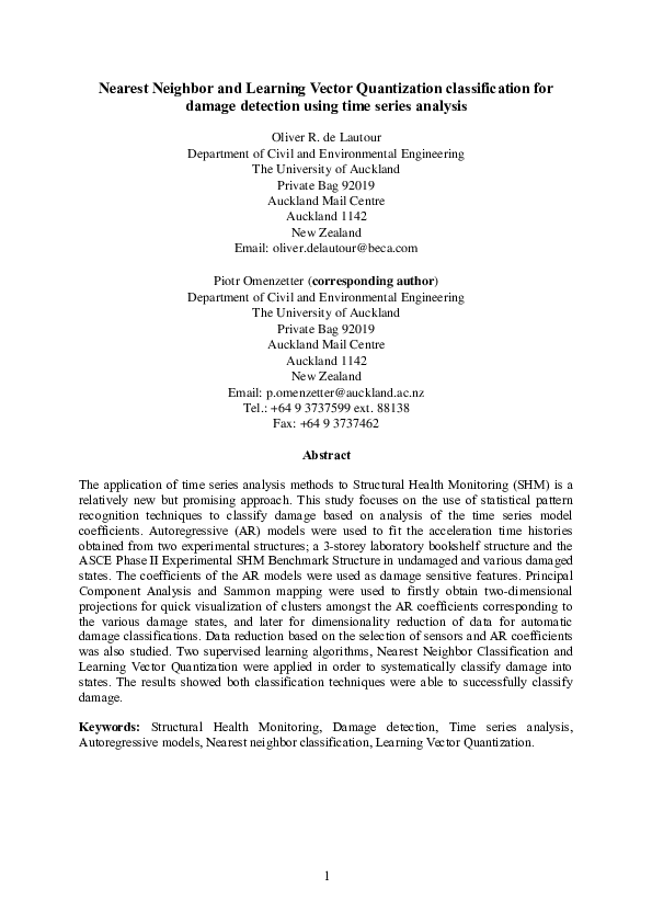 Doc Nearest Neighbor And Learning Vector Quantization Classification