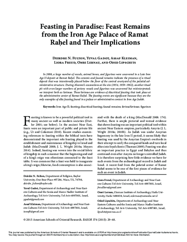 (PDF) Ramat Rahel - 2015