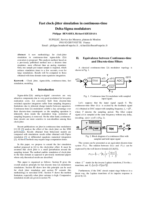 (PDF) Fast clock-jitter simulation in continuous-time delta-sigma ... (PDF) Fast clock-jitter simulation in continuous-time delta-sigma ...